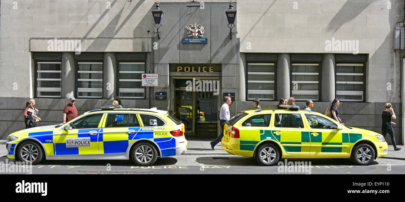 Police station uk & entrance in Bishopsgate City of London England ...