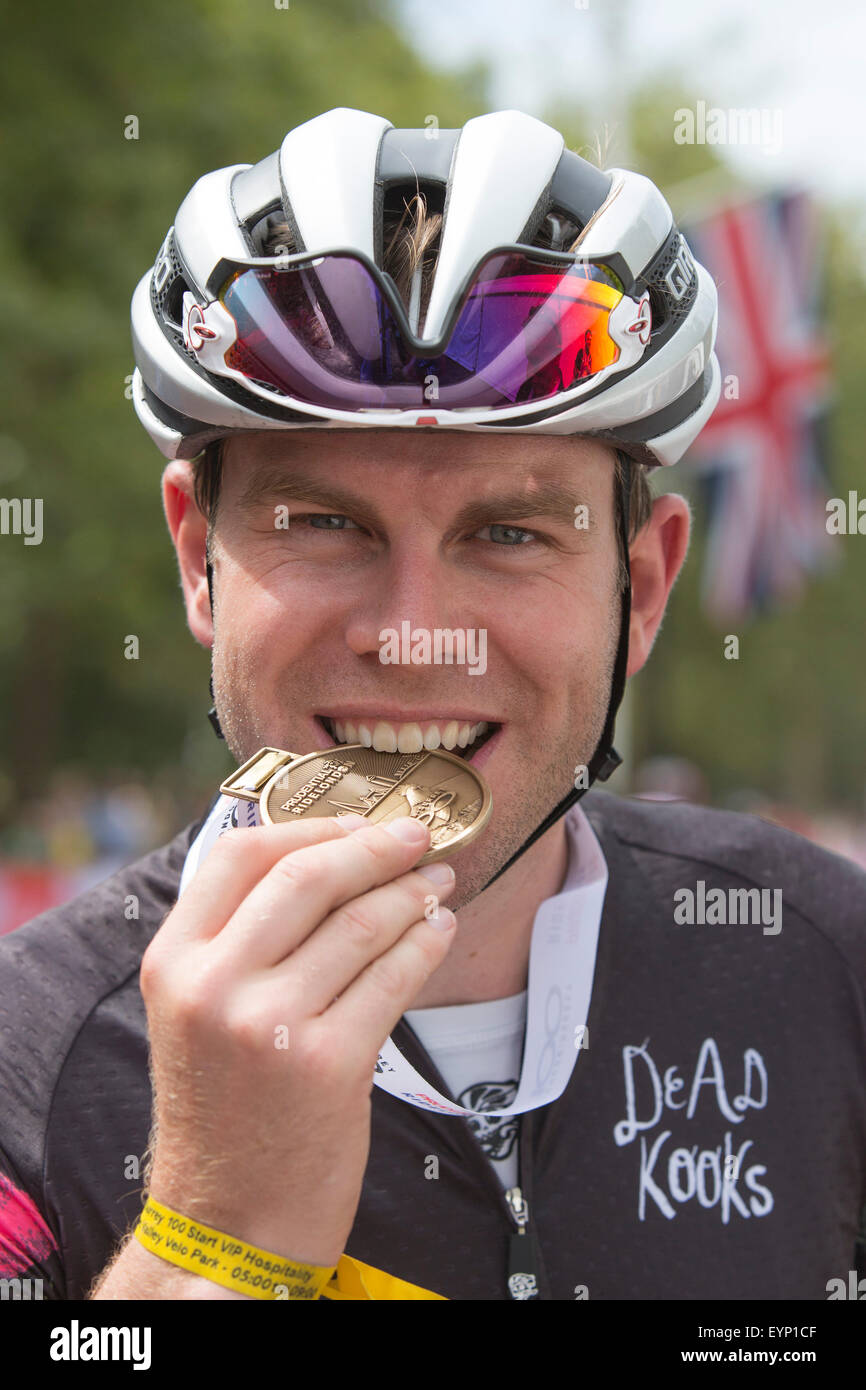 London, UK. 2 August 2015. Prudential RideLondon 2015. Television ...
