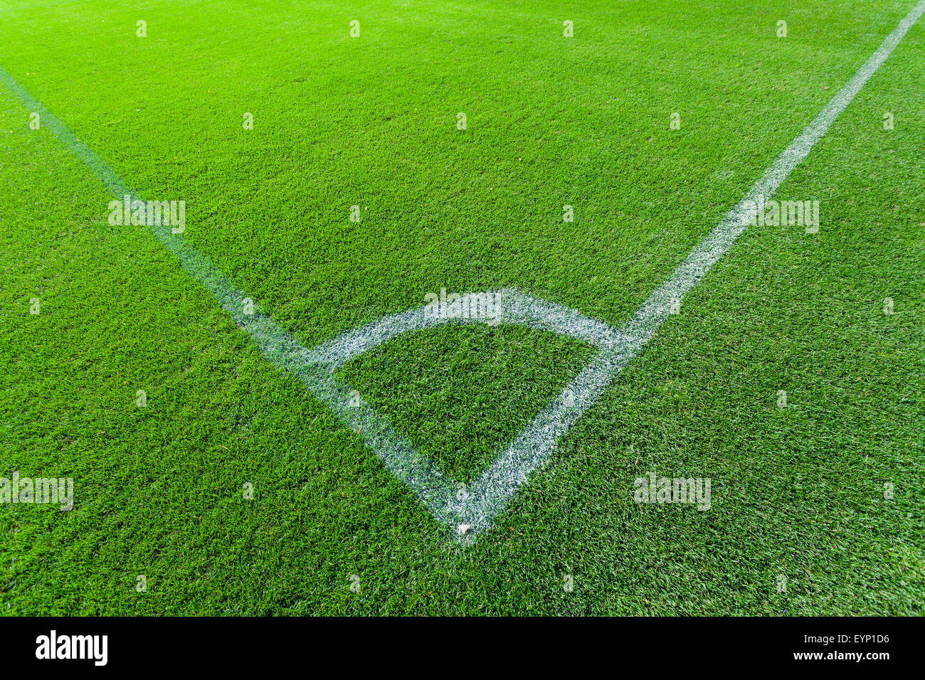 Corner of football field Stock Photo - Alamy