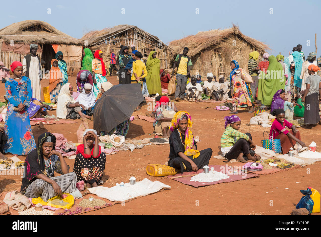 Women selling goods in the market, Asossa, Ethiopia Stock Photo - Alamy