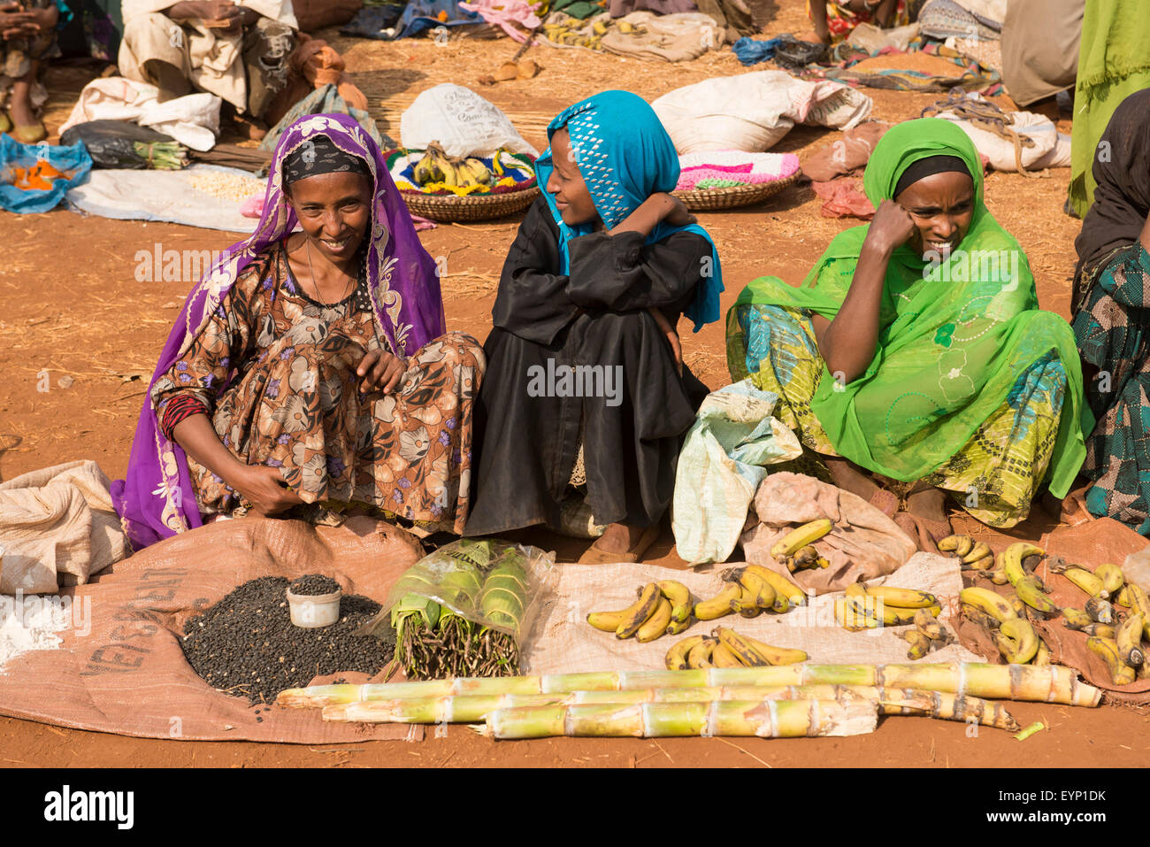 Women selling goods in the market, Asossa, Ethiopia Stock Photo - Alamy