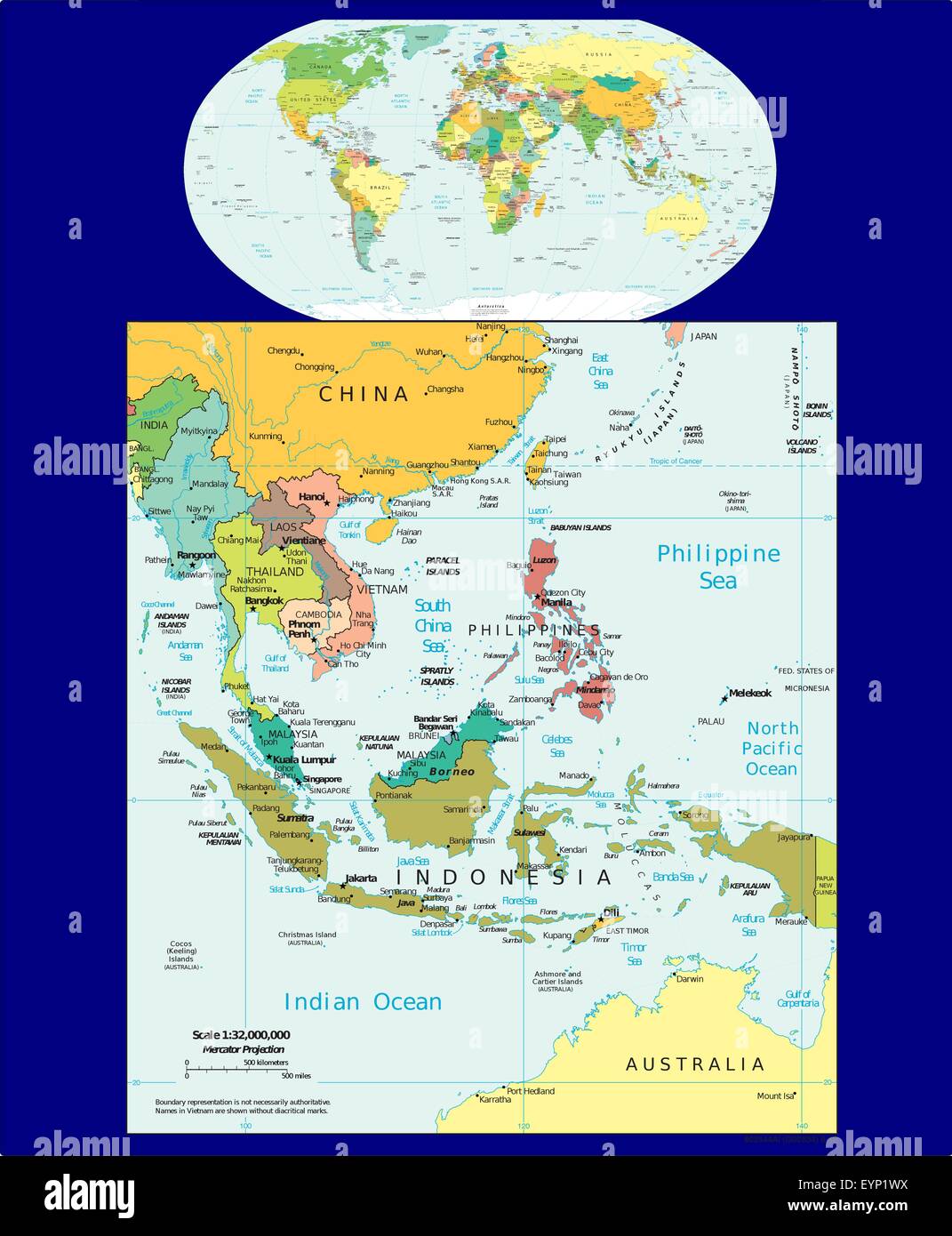 Southeast Europe Map Stock Vector Images - Alamy