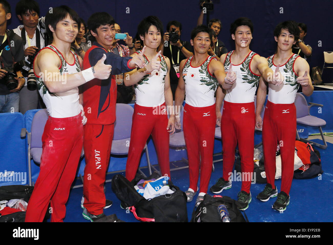 Hiroshima, Japan. 1st Aug, 2015. Japan team group (JPN) Artistic ...