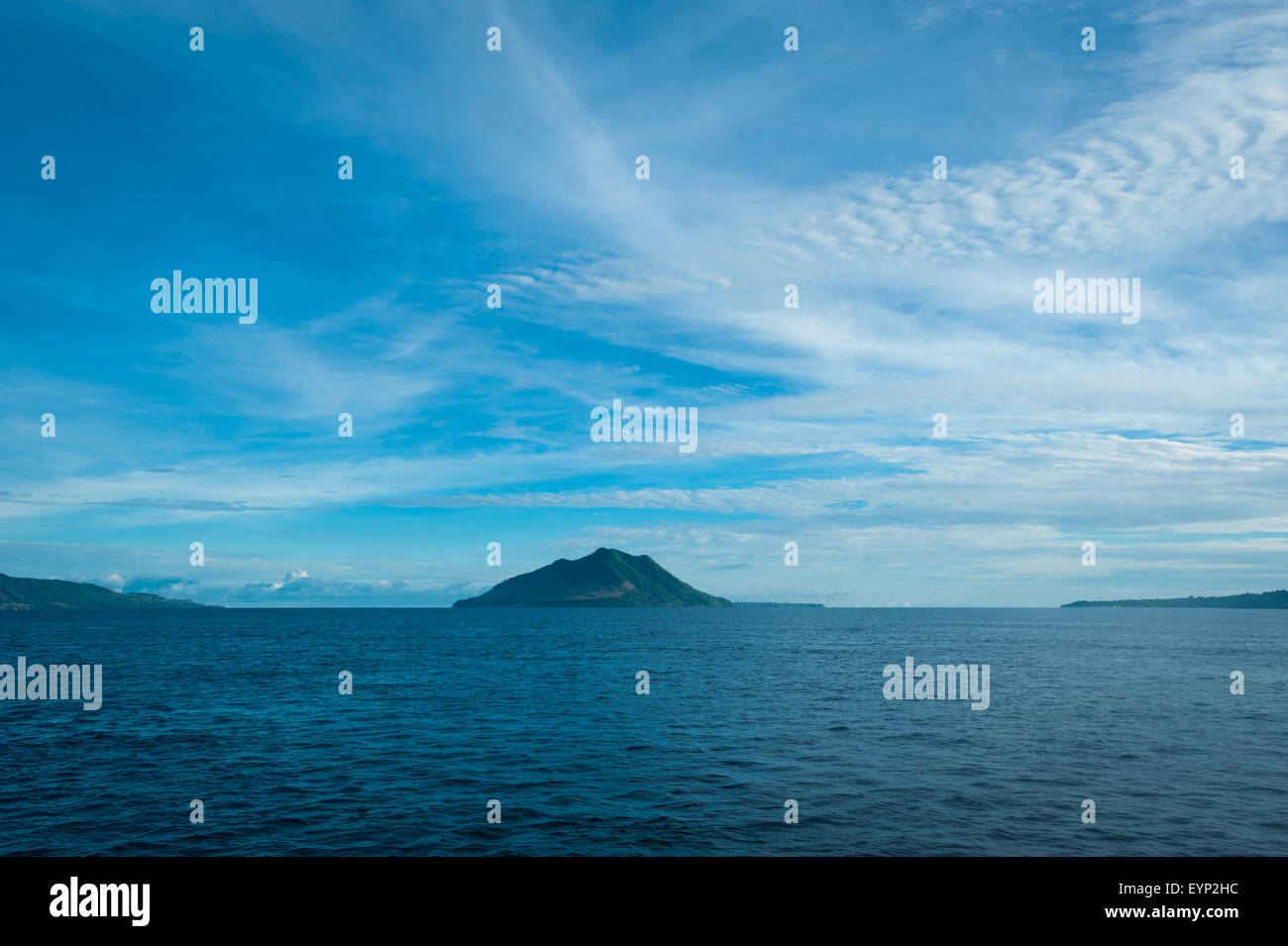 The island of Ternate in the middle pantar strait in the region between ...