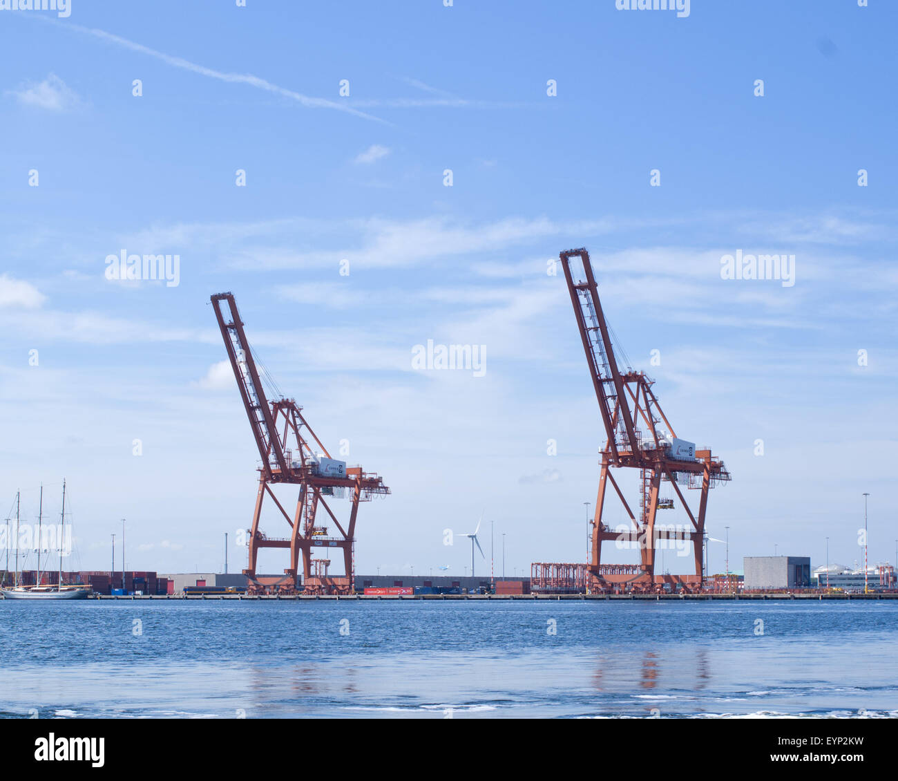 Huge Dock cranes Holland North Sea Canal Stock Photo - Alamy