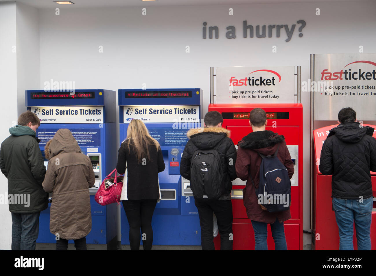 self service railway ticket machines England Stock Photo - Alamy