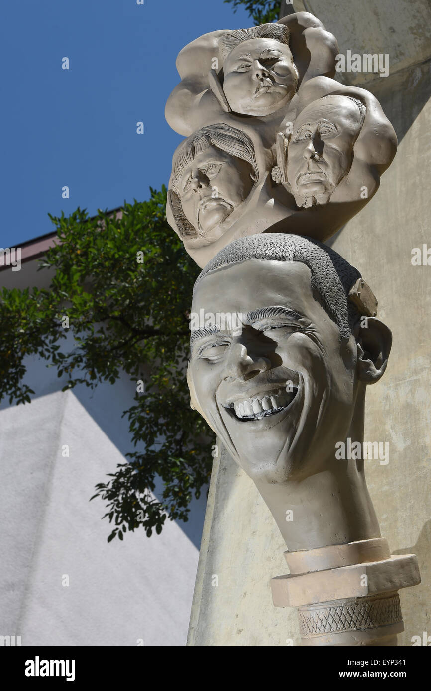 A view of a new sculpture entitled 'Paradiesschlange' (lit. paradise ...