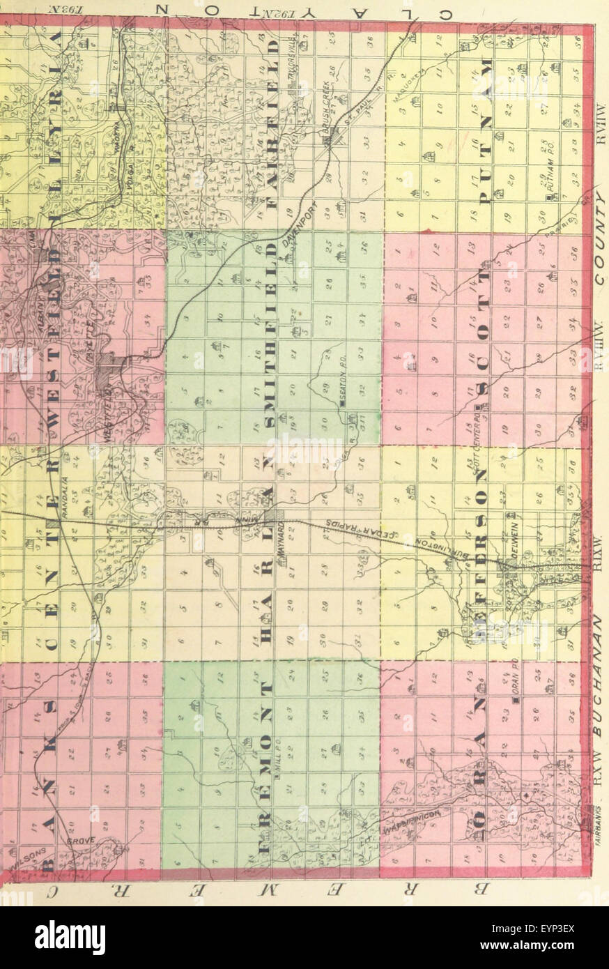 Map of fayette hi-res stock photography and images - Alamy