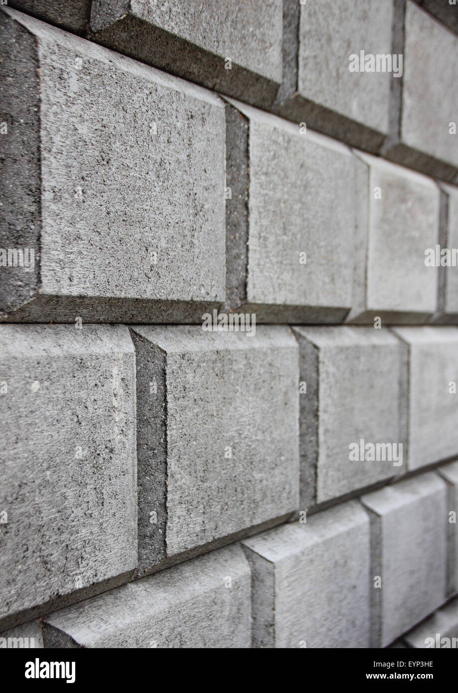 Grey Concrete Brick Closeup Background Left Perspective Stock Photo - Alamy