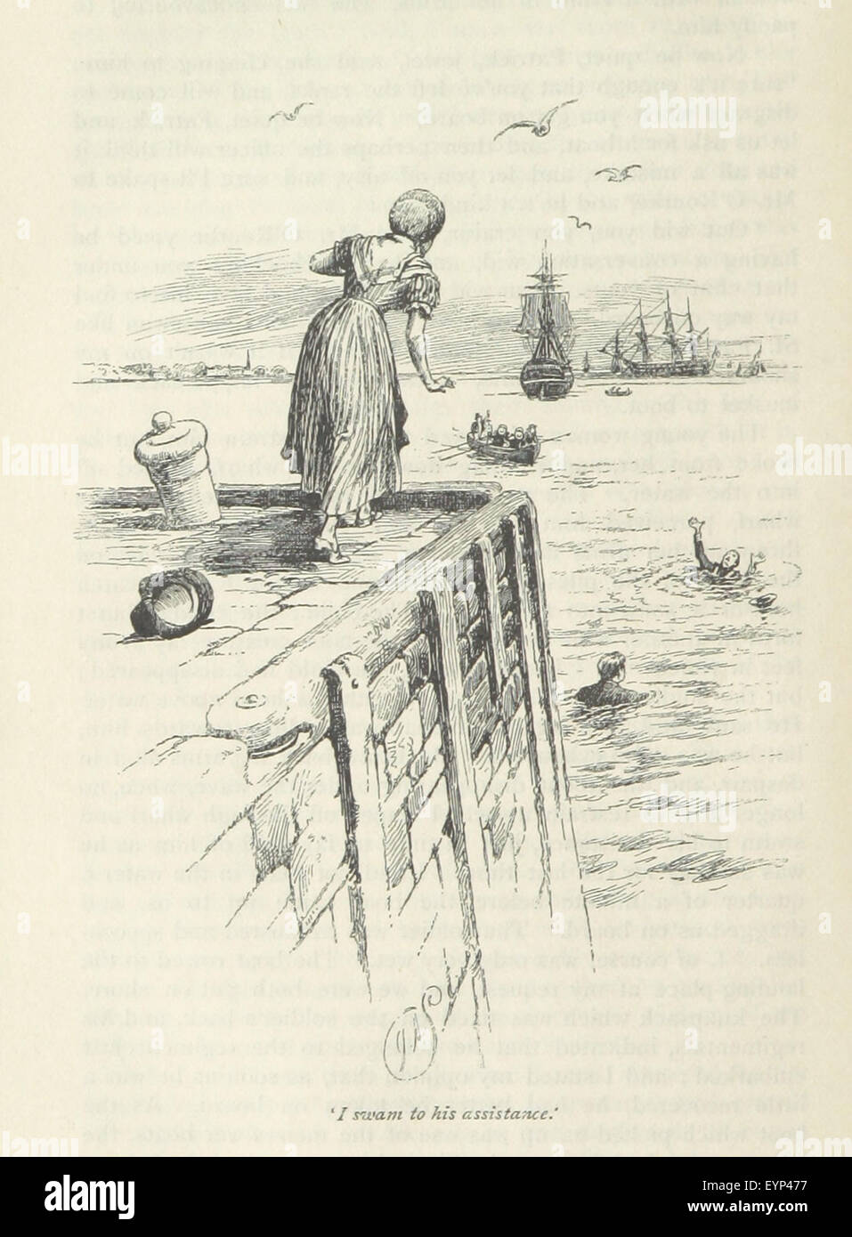 Illustration from 'Peter Simple,' showing scenes from the life of a ...