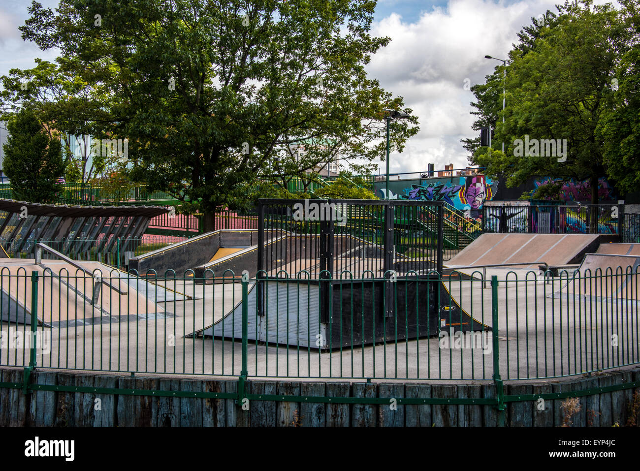 Skateboard and BMX park in subway on Penn Road Island Wolverhampton ...
