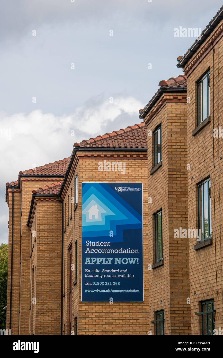 Sign advertising Student Accommodation in Wolverhampton West Midlands ...
