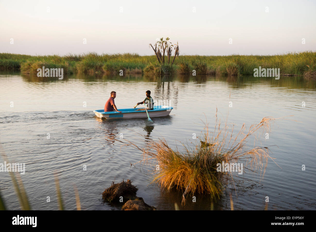 boating on Doho Hot Springs, Awash National Park, Ethiopia Stock Photo ...