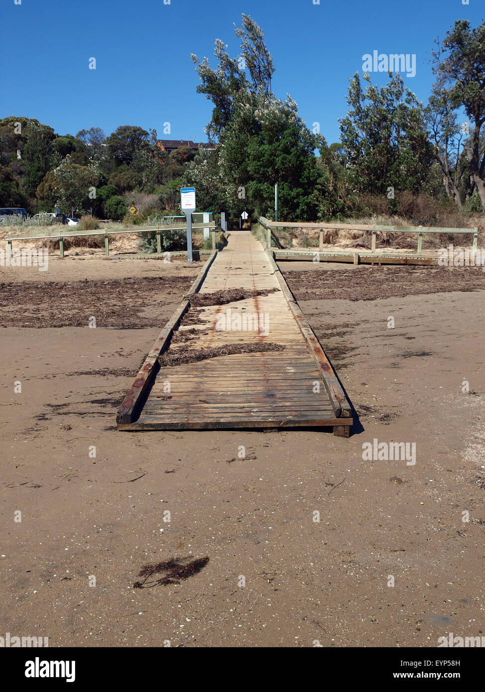Beach access ramp Stock Photo - Alamy