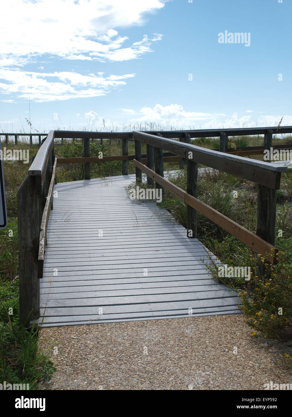 Beach access ramp Stock Photo - Alamy