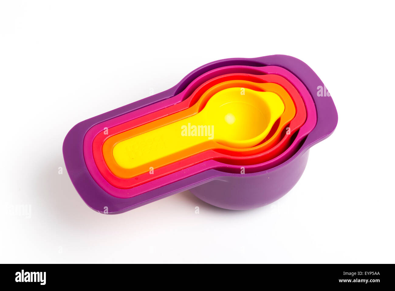 Measuring spoons cups Cut Out Stock Images & Pictures - Alamy