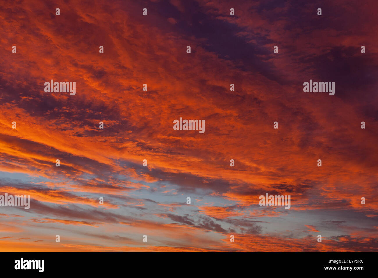 dramatic sunset sky with orange clouds Stock Photo - Alamy