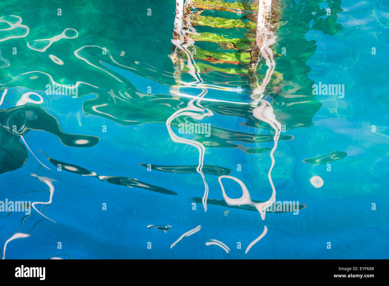 Lights in water reflection Stock Photo - Alamy