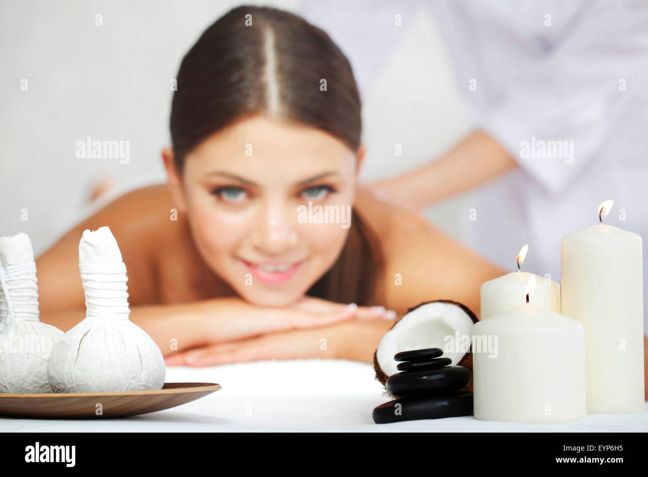 Woman coconut spa not drink hi-res stock photography and images - Alamy