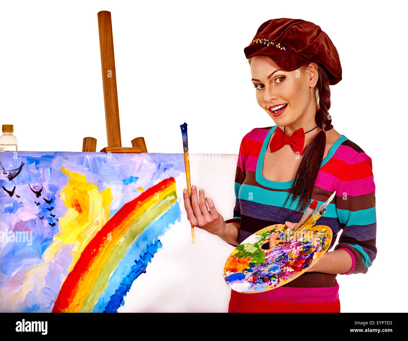 Female artist at work Stock Photo - Alamy
