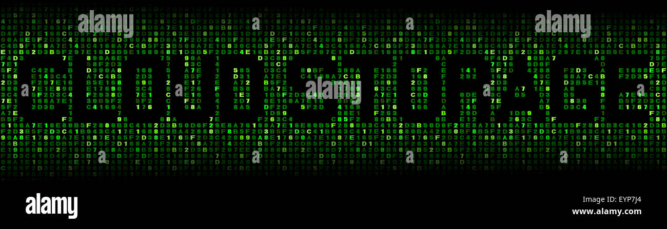 Cloud Storage text on hex code illustration Stock Photo - Alamy