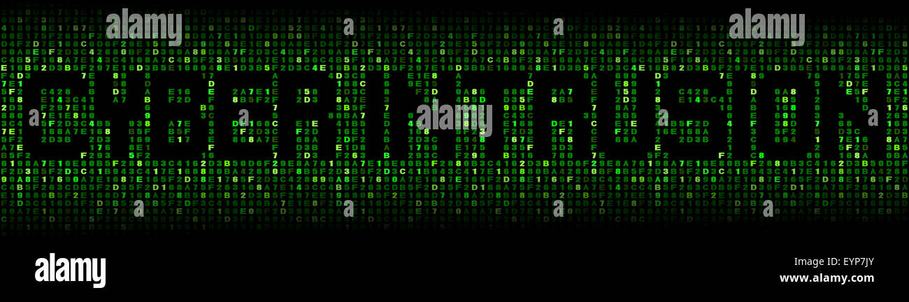 Cyber Intrusion text on hex code illustration Stock Photo - Alamy