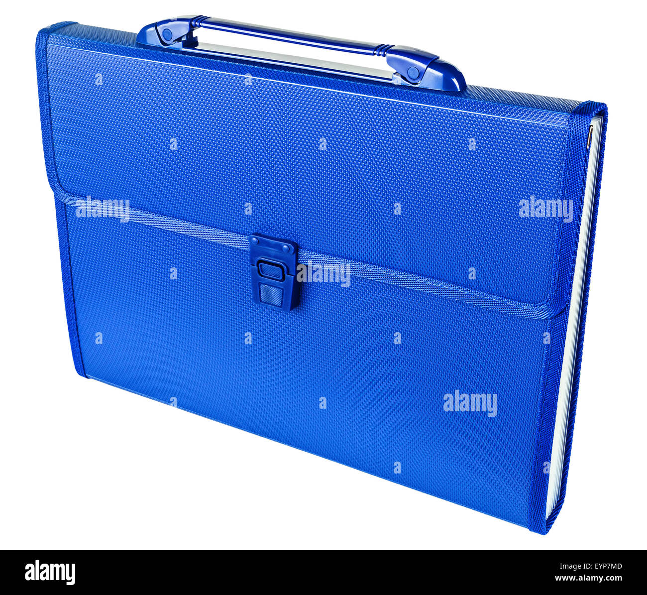 the blue briefcase isolated on white background Stock Photo - Alamy