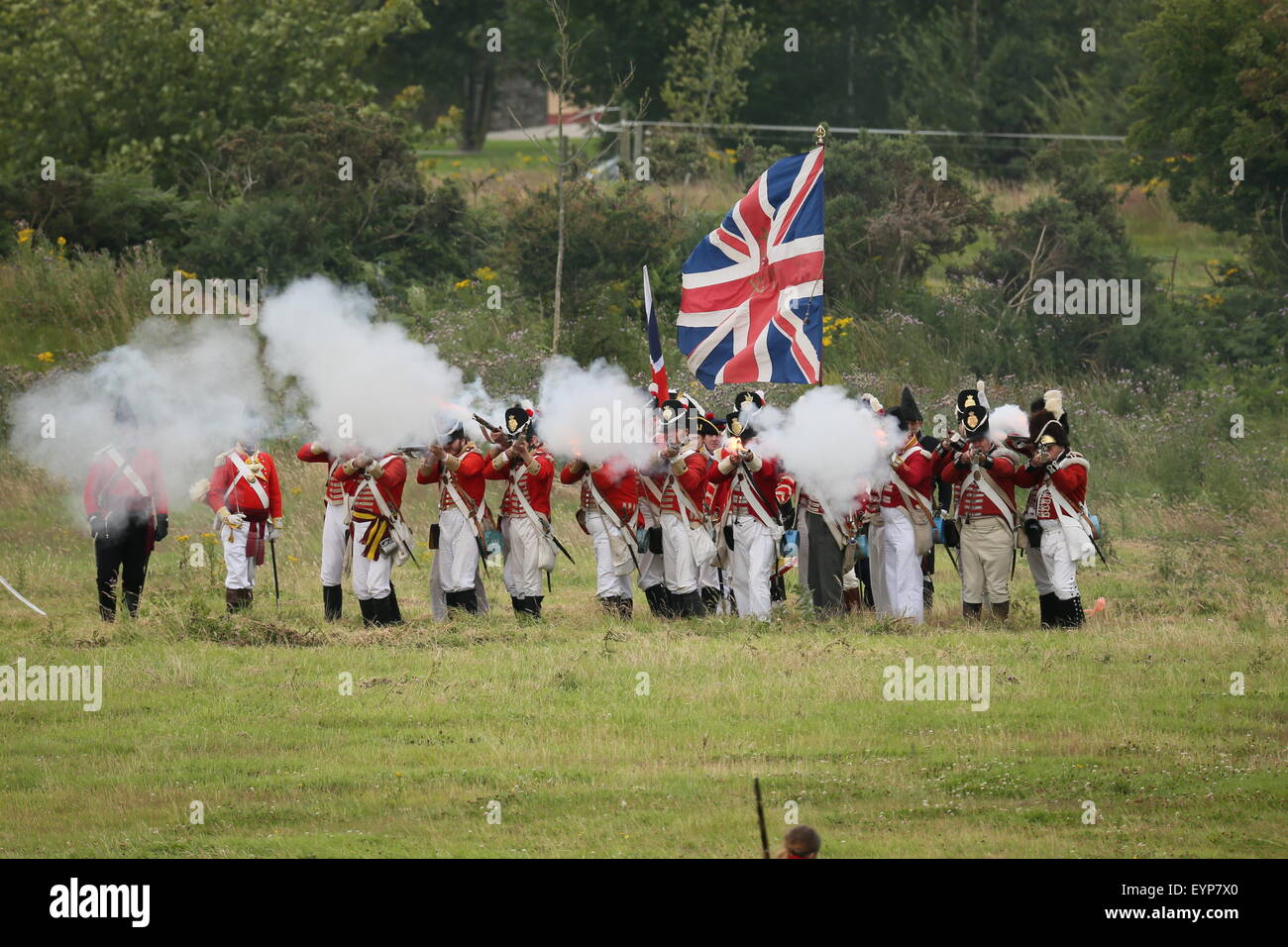 County Wexford, Ireland. 2nd Aug, 2015. Re-enactors dressed as British ...