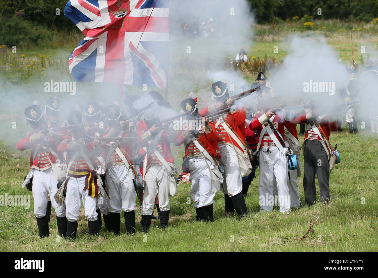 County Wexford, Ireland. 2nd Aug, 2015. Re-enactors dressed as British ...