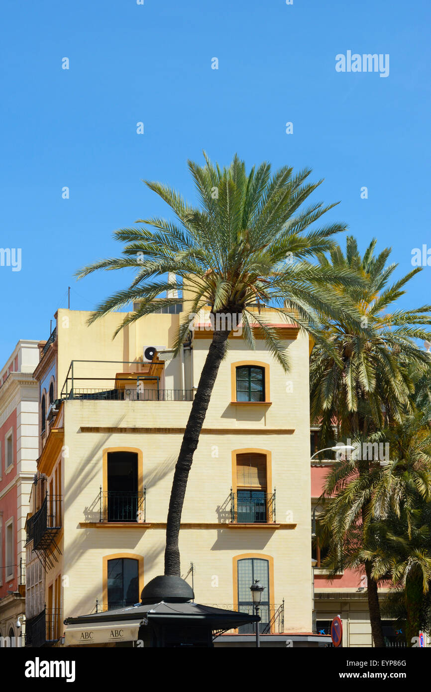 A beautiful street scene in Seville, Andalusia, Spain Stock Photo - Alamy
