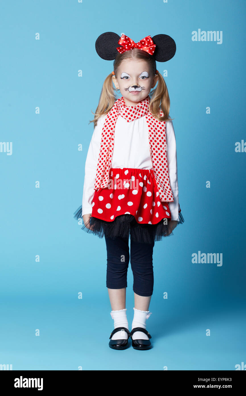 little girl with mouse mask Stock Photo - Alamy