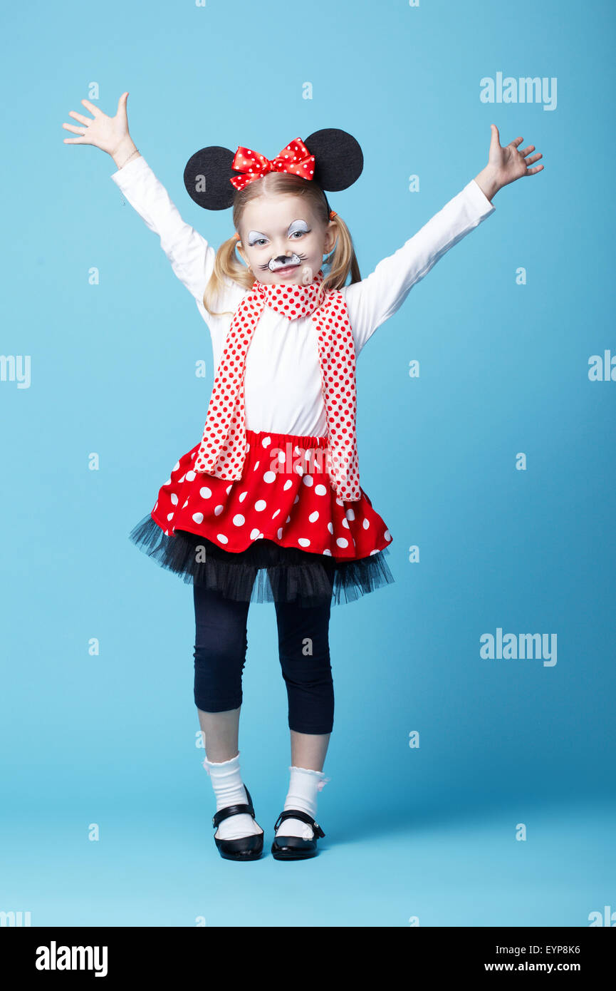 little girl with mouse mask Stock Photo - Alamy