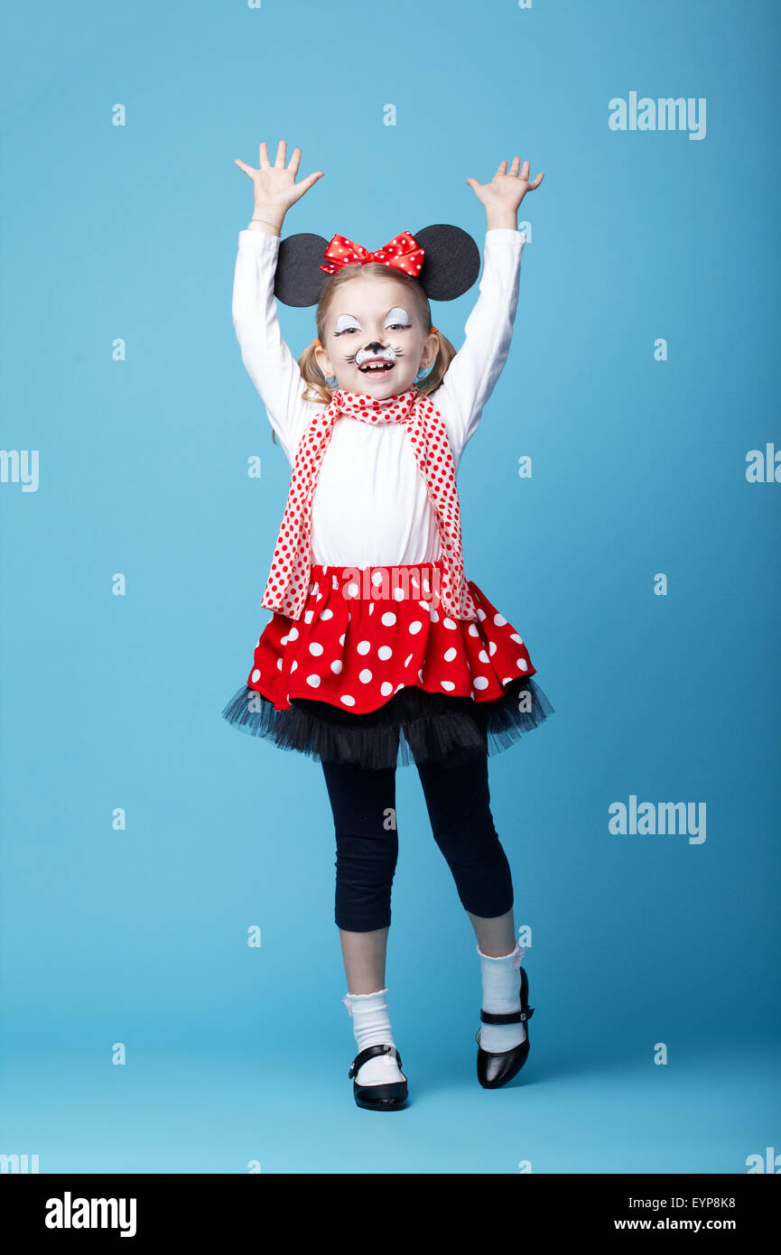 little girl with mouse mask Stock Photo - Alamy