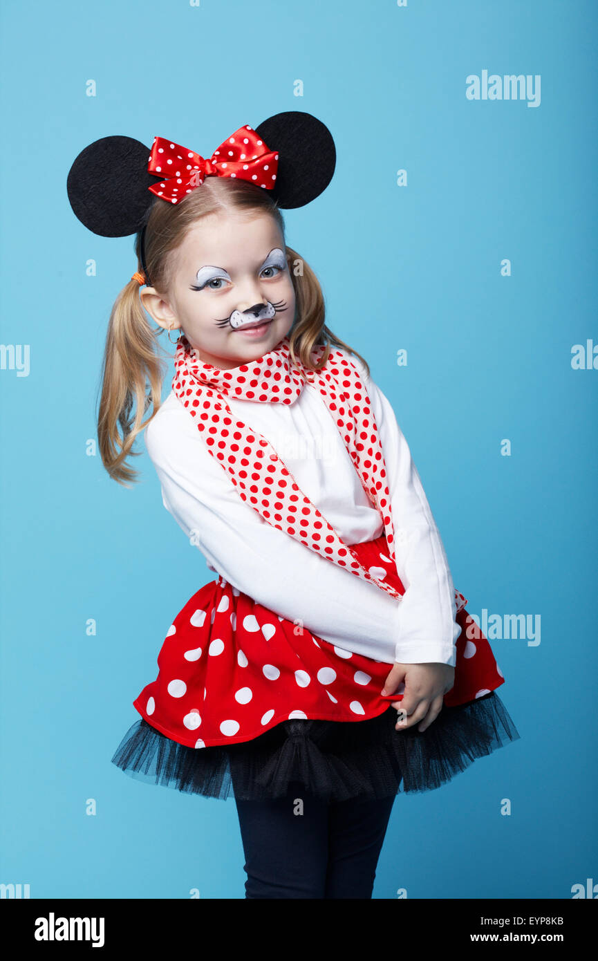 little girl with mouse mask Stock Photo - Alamy