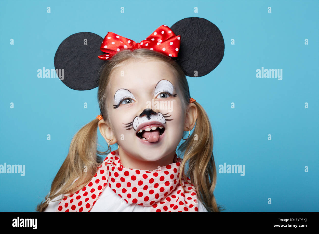 little girl with mouse mask Stock Photo - Alamy