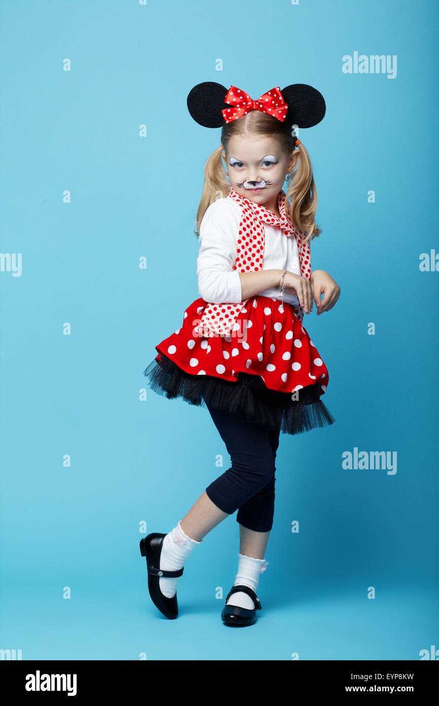 little girl with mouse mask Stock Photo - Alamy