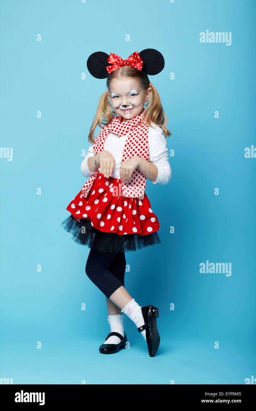 little girl with mouse mask Stock Photo - Alamy