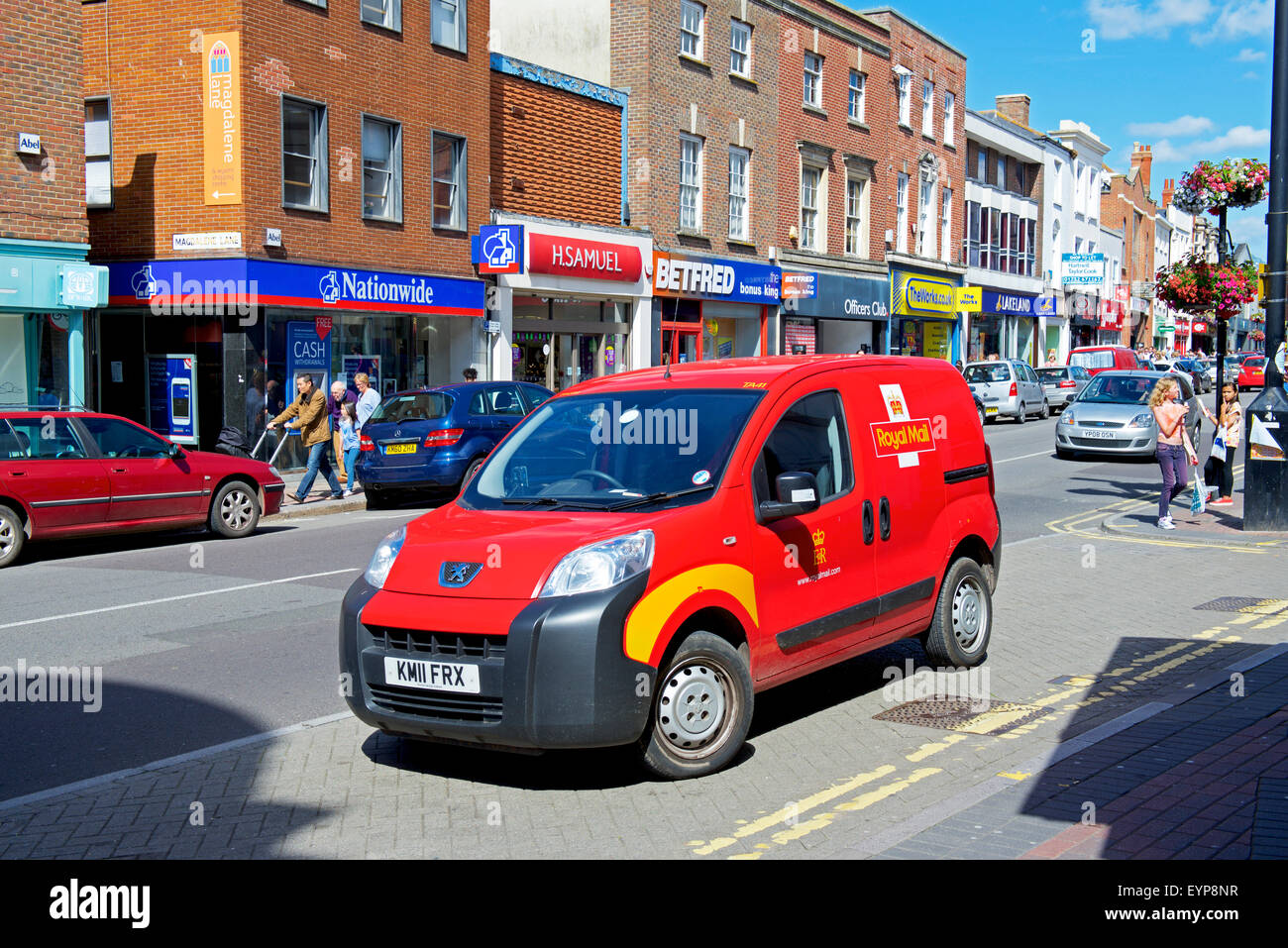 Royal mail van parked in Taunton, Somerset, England UK Stock Photo - Alamy