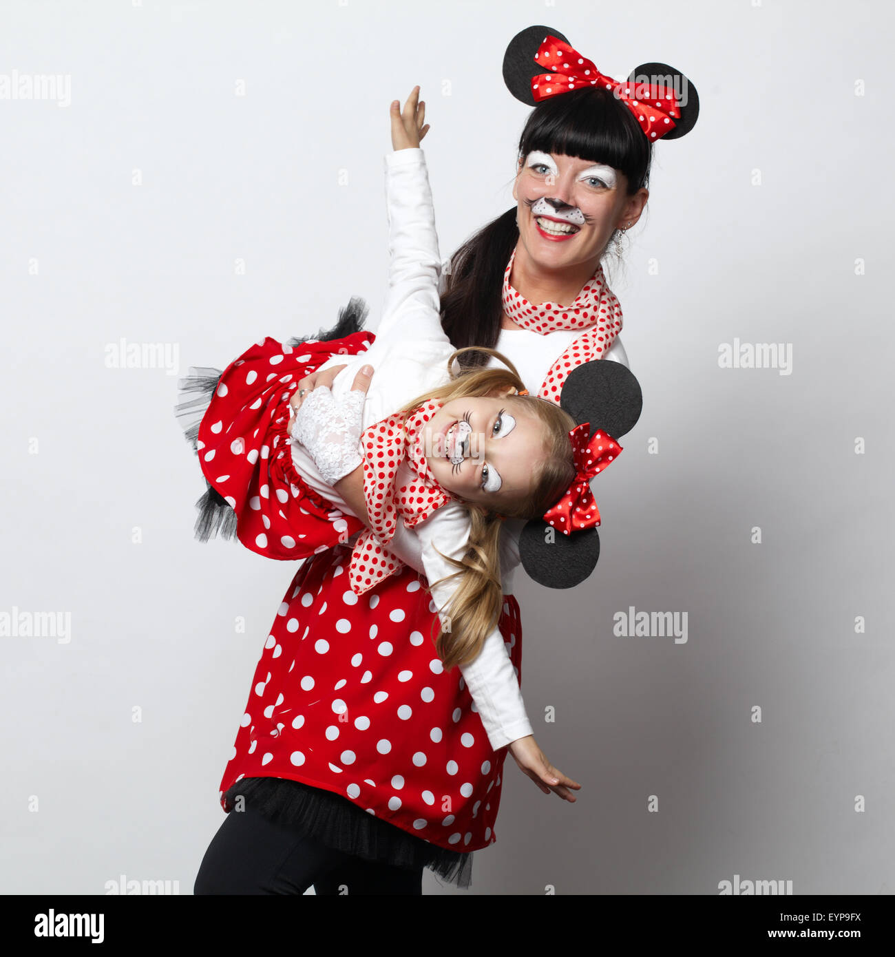 two girls with mouse masks Stock Photo - Alamy