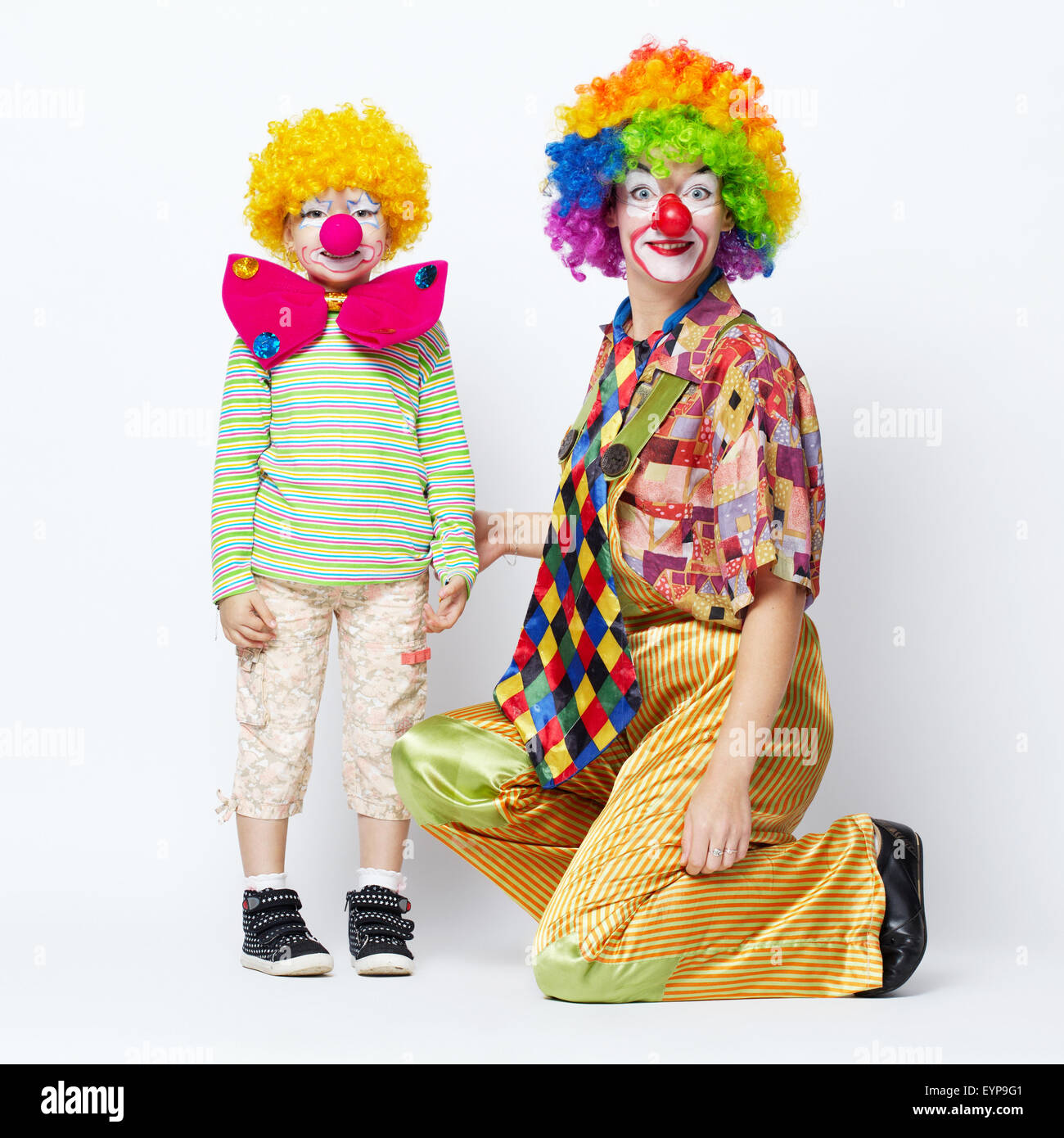 big and little funny clowns photo Stock Photo - Alamy