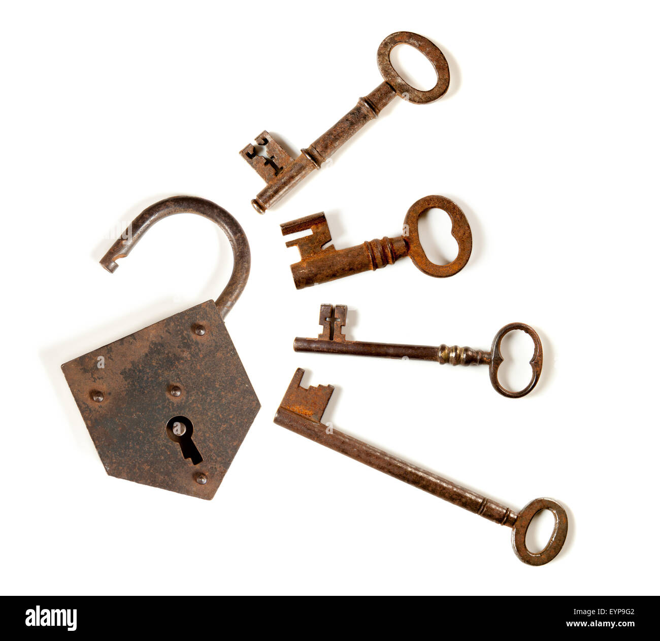 Four antique keys hi-res stock photography and images - Alamy