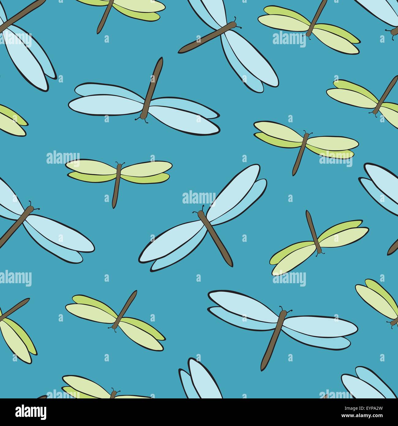seamless pattern with dragonflies Stock Vector Image & Art - Alamy