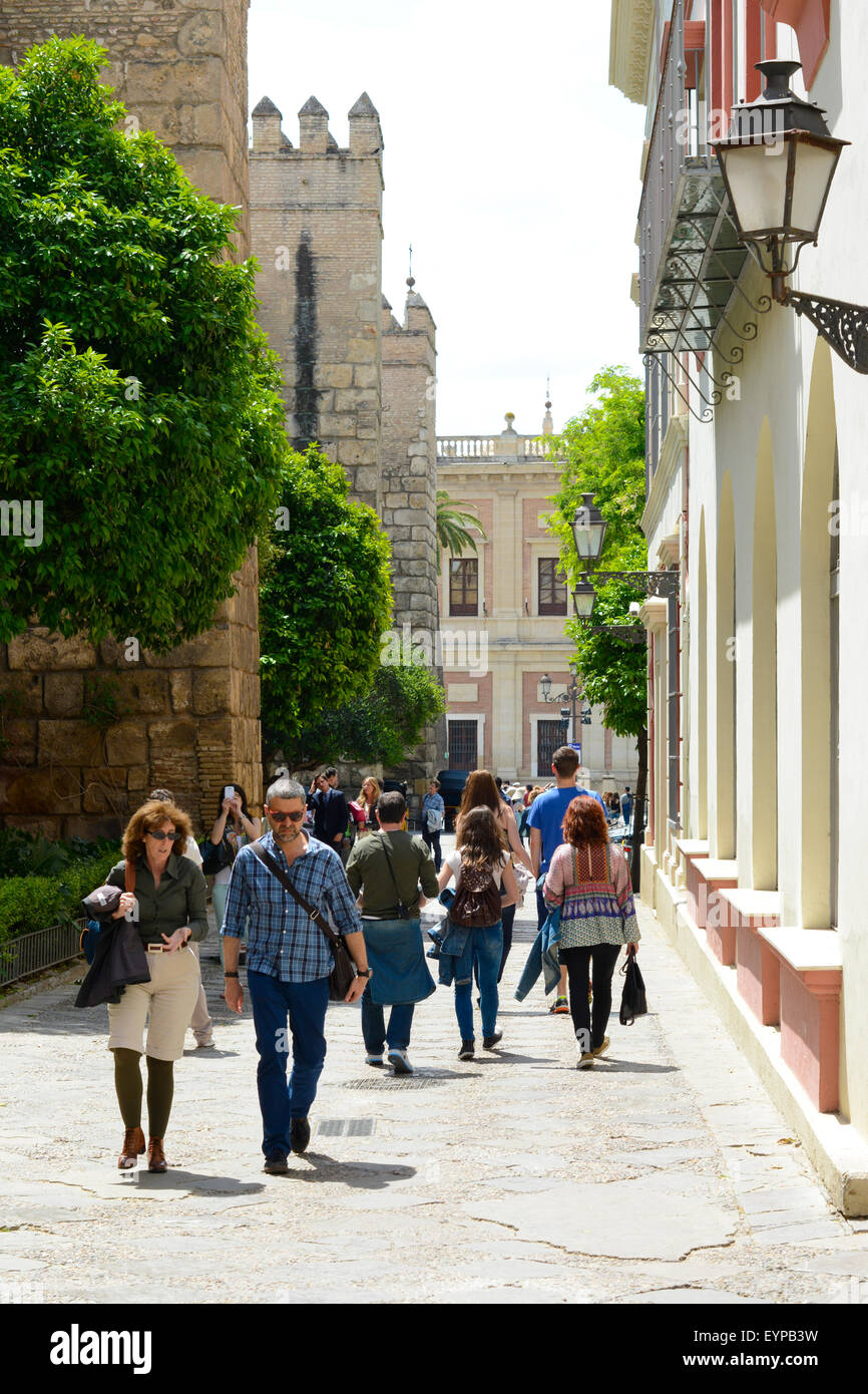 A beautiful street scene in Seville, Andalusia, Spain Stock Photo - Alamy