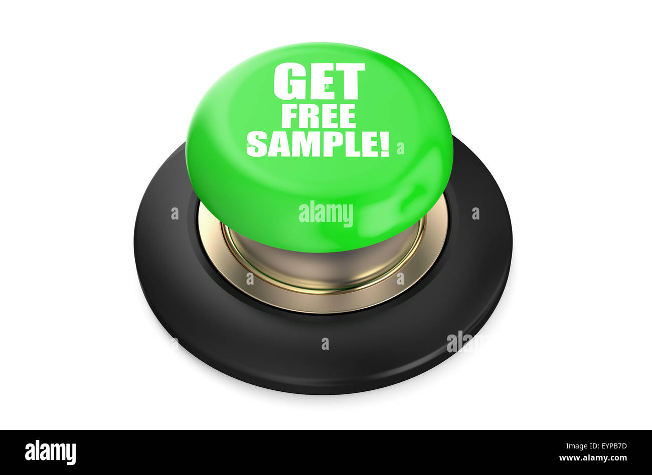 Get Free Sample green button isolated on white background Stock Photo ...