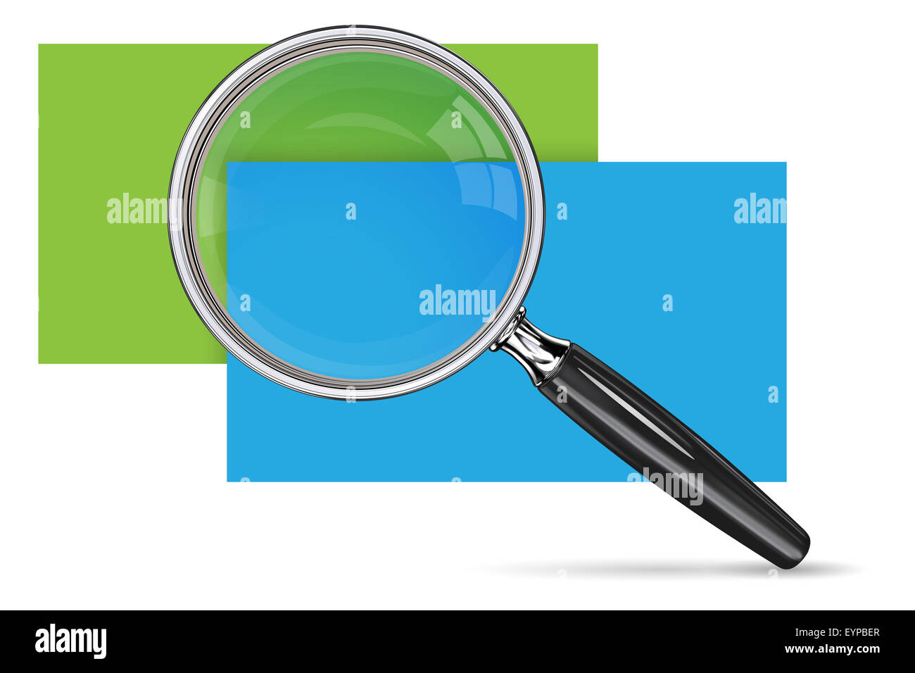 Magnifying glass line blue Cut Out Stock Images & Pictures - Alamy