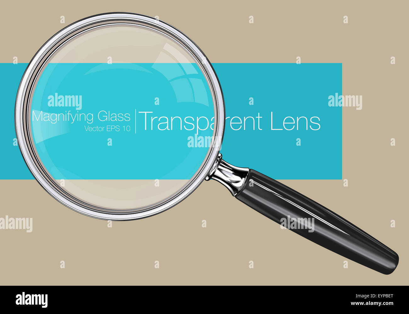 Photo realistic Vector magnifying glass. Transparent Lens Stock Photo ...