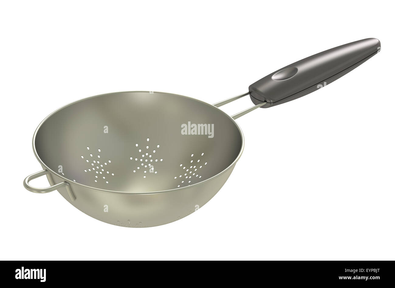 metallic colander isolated on white background Stock Photo - Alamy