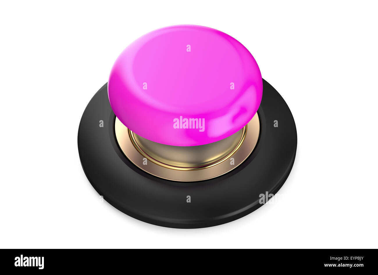 Pink push-button isolated on white background Stock Photo - Alamy