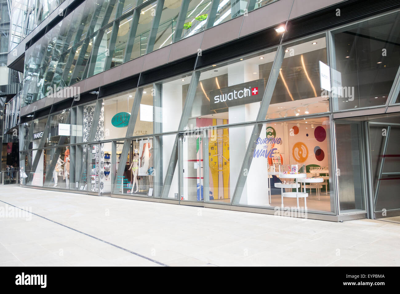 The Swatch shop at One New Change in St Pauls, City of London Stock ...