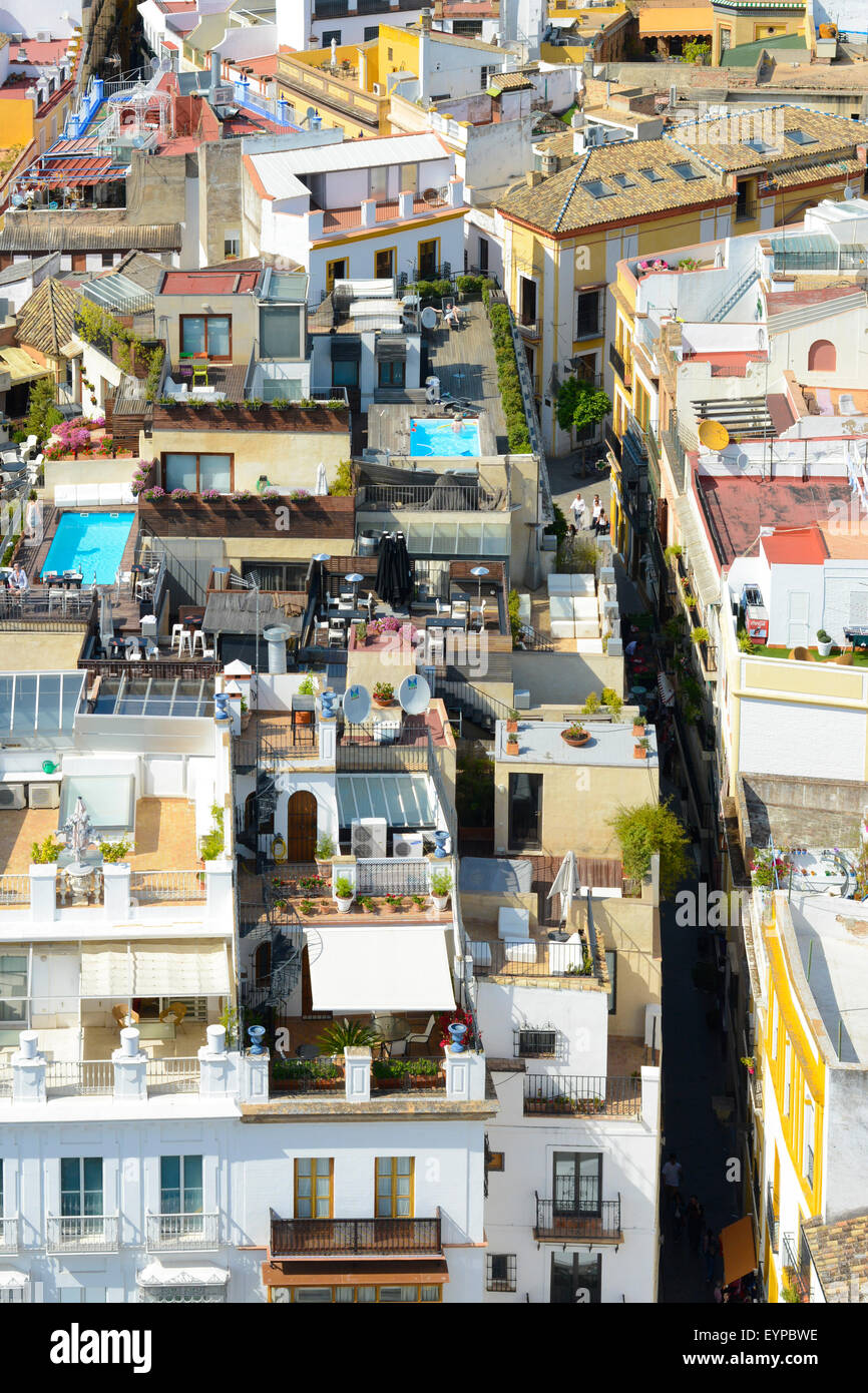 Rooftop views in Seville, Andalusia in Spain Stock Photo - Alamy
